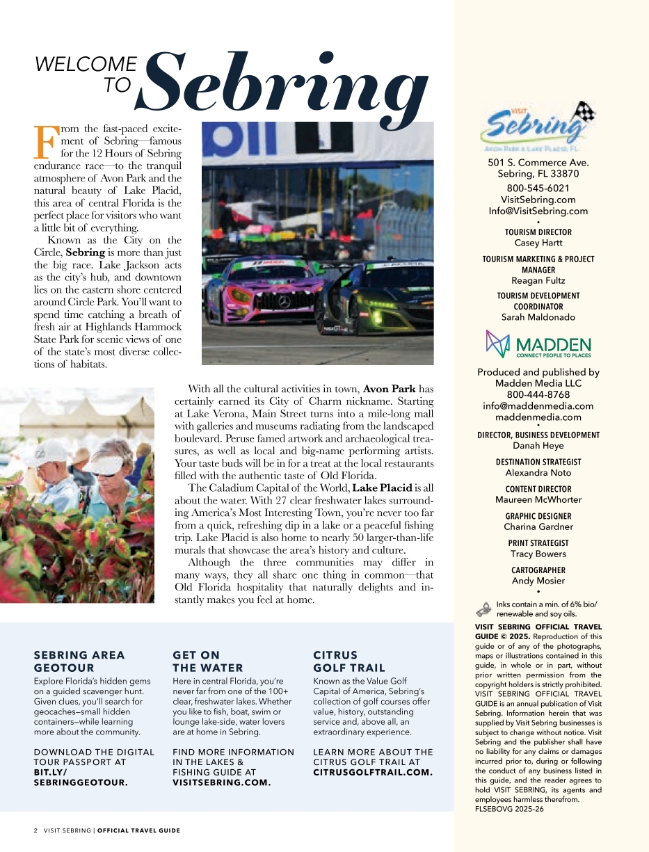 Sebring Official Travel Guide 2025