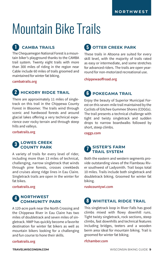 Wisconsin Biking Guide