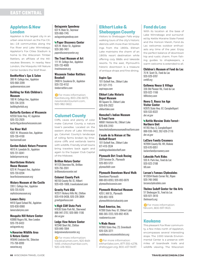 Wisconsin Travel Guide 2020